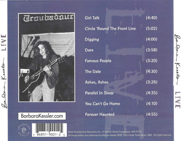Barbara Kessler – Live ( CD ALBUM) Autographed – Redrum Records