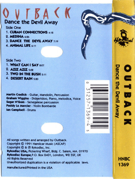 Outback – Dance The Devil Away (Cassette) – Redrum Records